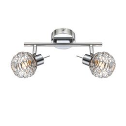 Globo Bolt Deckenstrahler LED Chrom, 2-flammig