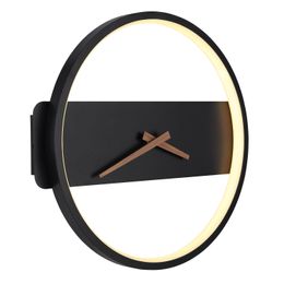 Globo UHR Wandlampe LED Schwarz, 1-flammig