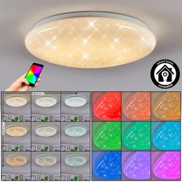 hofstein Peran Deckenleuchte LED Wei&szlig;, 1-flammig, Farbwechsler
