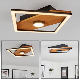 hofstein Lomnion Deckenleuchte LED Naturfarben, Schwarz, 1-flammig