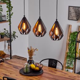 hofstein Marang Pendelleuchte Schwarz, 3-flammig