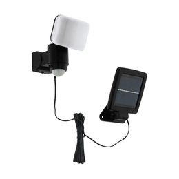 Eglo Leuchten EGLO CASABAS Solar-Außenwandleuchte LED Schwarz, 1-flammig, Bewegungsmelder