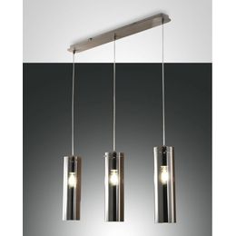 Fabas Luce Sintesi Pendelleuchten Nickel gl&auml;nzend, 3-flammig