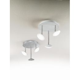 Fabas Luce Hale Deckenleuchte LED Chrom, Wei&szlig;, 3-flammig