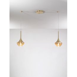 Fabas Luce Apollo Pendelleuchte Messing, 2-flammig