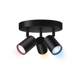 Philips WiZ IMAGEO Deckenleuchte LED Schwarz, 3-flammig, Farbwechsler