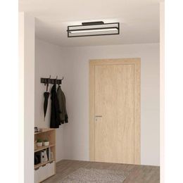 Eglo Leuchten Eglo SIBERIA Deckenleuchte LED Schwarz, 1-flammig, Fernbedienung