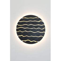 Holl&auml;nder Holl&auml;nder ONDATA Wandleuchte LED Braun, Gold, Schwarz, 1-flammig