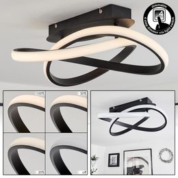 hofstein Cochato Deckenleuchte LED Schwarz, 1-flammig