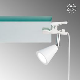 FHL easy Zirbel Klemmleuchte LED Wei&szlig;, 1-flammig