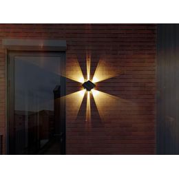 Globo SOLAR Au&szlig;enwandleuchte LED Schwarz, 1-flammig