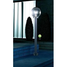 Globo BOWLE Au&szlig;enlampe Edelstahl, Transparent, Klar, 1-flammig