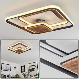 hofstein Kassambene Deckenleuchte LED Anthrazit, Naturfarben, 1-flammig