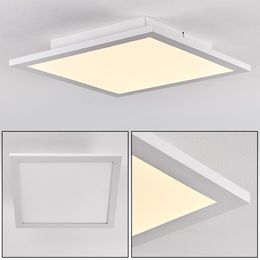 hofstein Salmi Deckenpanel LED Aluminium, Wei&szlig;, 1-flammig