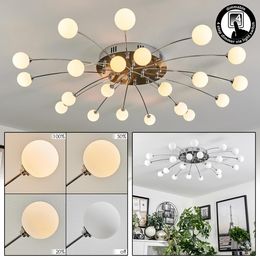 hofstein Lacosse Deckenleuchte LED Chrom, Nickel-Matt, 21-flammig