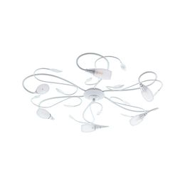 Eglo Leuchten Eglo GERBERA Deckenleuchte Silber, Wei&szlig;, 6-flammig