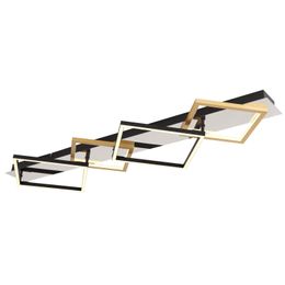 Globo LESINA Deckenleuchte LED Chrom, Gold, Schwarz, Wei&szlig;, 1-flammig