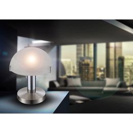 Globo Gloo OTTI Tischleuchte LED Nickel-Matt, 1-flammig
