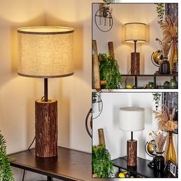 hofstein Perdigueira Tischleuchte Naturfarben, Schwarz, 1-flammig
