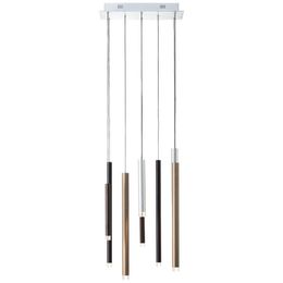 BRILLIANT LEUCHTEN Brilliant Living Cembalo Pendelleuchte LED Braun, 8-flammig