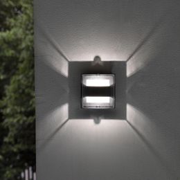 Lutec DELTA Au&szlig;enwandleuchte LED Anthrazit, 1-flammig