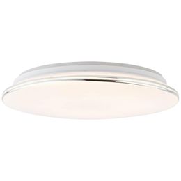 BRILLIANT LEUCHTEN Brilliant Edna Deckenleuchte LED Chrom, 1-flammig, Fernbedienung, Farbwechsler