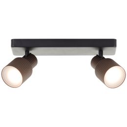 BRILLIANT LEUCHTEN Brilliant Cadiz Deckenstrahler LED Schwarz, 2-flammig