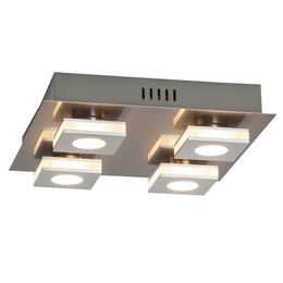 BRILLIANT LEUCHTEN Brilliant Transit Deckenleuchte LED Nickel-Matt, 4-flammig
