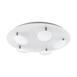 Eglo Leuchten Eglo CERTINO Deckenleuchte LED Nickel-Matt, Weiß, 5-flammig