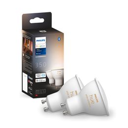 Philips Hue White Ambiance 2er Set LED GU10 5 Watt 2200 - 6500 Kelvin 350 Lumen