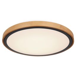 Globo BRUNO Deckenleuchte LED Naturfarben, Schwarz, 1-flammig
