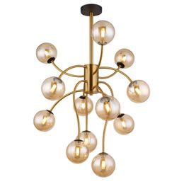 Globo Riha Deckenleuchte Gold, Messing, 12-flammig