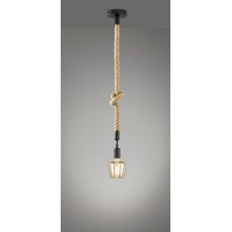 Fischer & Honsel Rope Pendelleuchte Schwarz, 1-flammig