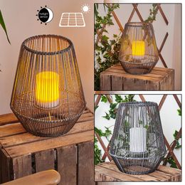 hofstein Mendola Solarleuchte LED Grau, 1-flammig