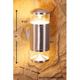 Konstsmide Aussenwandleuchte Transparent, Klar, 2-flammig