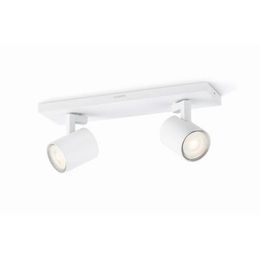Philips Runner Deckenleuchte LED Wei&szlig;, 2-flammig