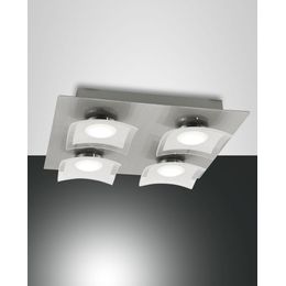 Fabas Luce Desus Deckenleuchte LED Nickel-Matt, 4-flammig