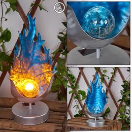 hofstein Londrina Solarleuchte LED Blau, Silber, 1-flammig