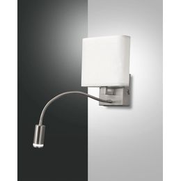 Fabas Luce Vietri Wandleuchte LED Nickel-Matt, 2-flammig