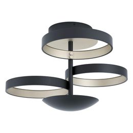 Eglo Leuchten EGLO GROMOLA Deckenleuchte LED Schwarz, 1-flammig