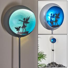 hofstein Loano Solarleuchte LED Blau, Silber, 1-flammig