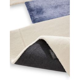 benuta Finest Kurzflor Teppich Kinga Cream/Blau 200x300 cm - Moderner Kurzflor-Teppich für Wohnzimmer