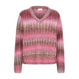 Saint Tropez Pullover 'Mirabel' Damen Gr&ouml;&szlig;e XXL brombeer / pink / schwarz