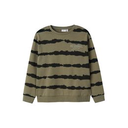 name it Sweatshirt 'NKMOLU' Jungen Gr&ouml;&szlig;e 146/152 khaki / schwarz