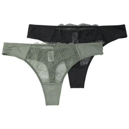 Gina Benotti 2 Damen Strings mit Zierschleife