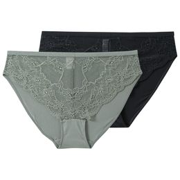Gina Benotti 2 Damen Mikrofaser-Slips mit Spitze