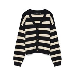 V&eacute;ro Moda Vero Moda Strickjacke 'VMSABA' Damen Gr&ouml;&szlig;e S creme / schwarz