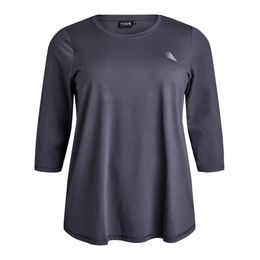 Active By Zizzi Shirt 'ABASIC ONE' female Grey size XXXL