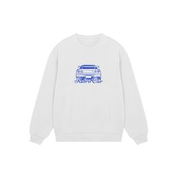 F4NT4STIC Sweatshirt 'Retro Car Japanese Streetstyle' male White size M