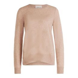 Cartoon Kaschmir-Pullover mit Rundhalsausschnitt Damen Gr&ouml;&szlig;e L hellbeige